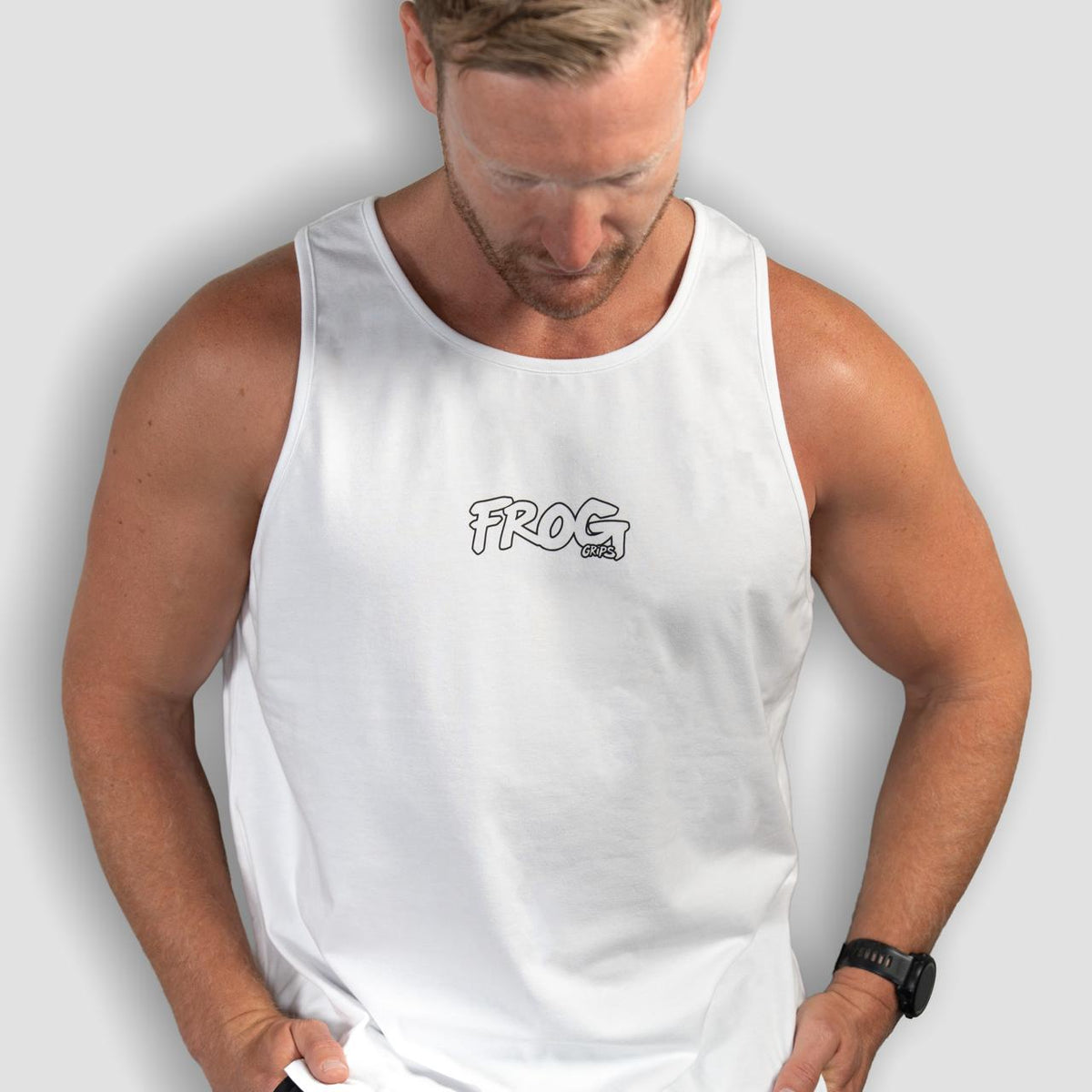 Singlet White – Frog Grips International
